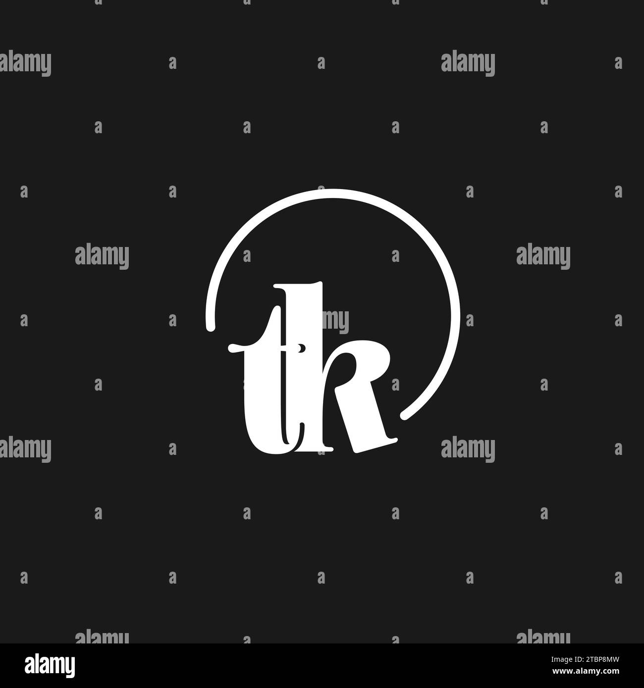 TK logo initials monogram with circular lines, minimalist and clean ...