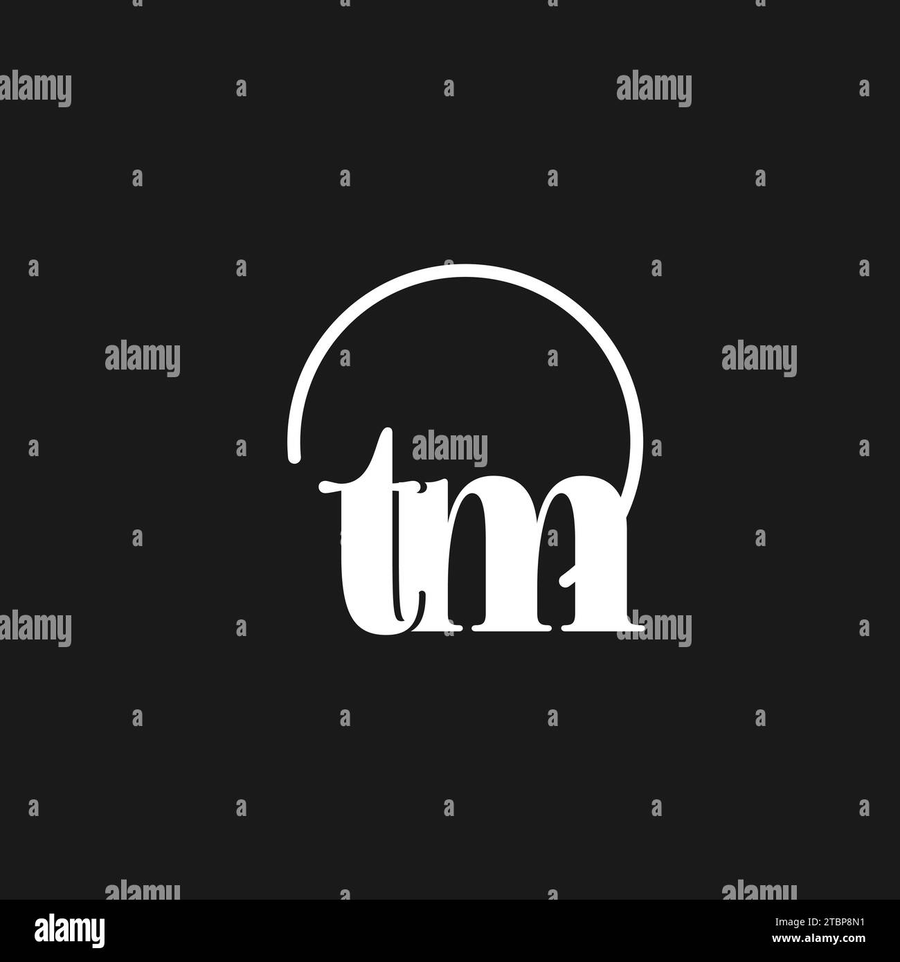 TM logo initials monogram with circular lines, minimalist and clean ...