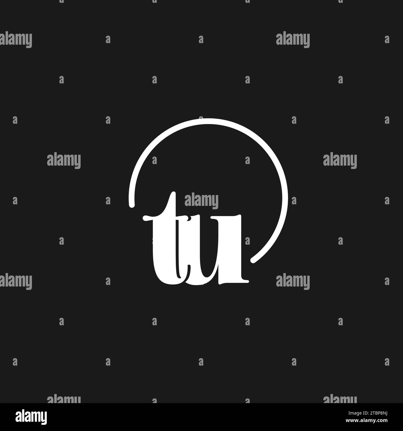 TU logo initials monogram with circular lines, minimalist and clean ...