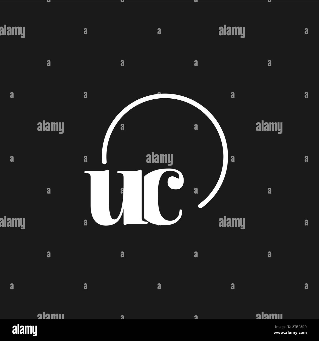 UC logo initials monogram with circular lines, minimalist and clean ...