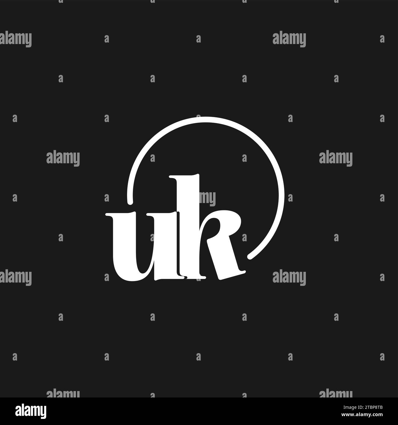 UK logo initials monogram with circular lines, minimalist and clean ...