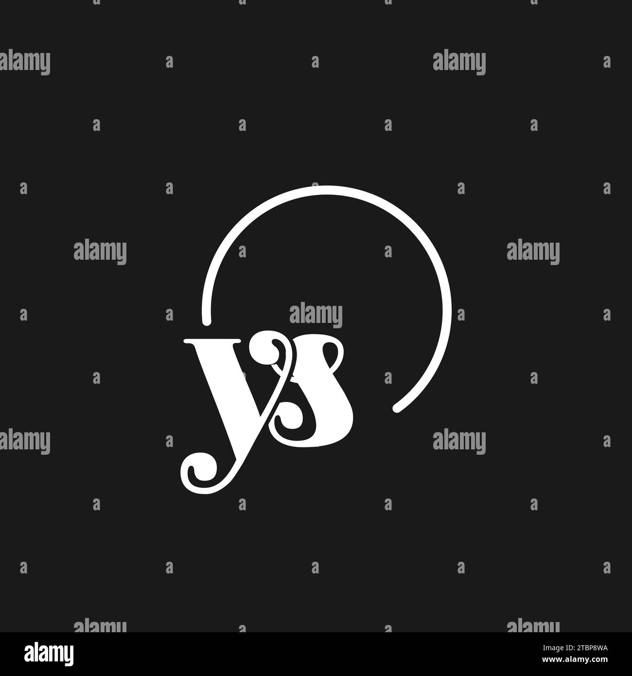 YS logo initials monogram with circular lines, minimalist and clean logo design, simple but ...