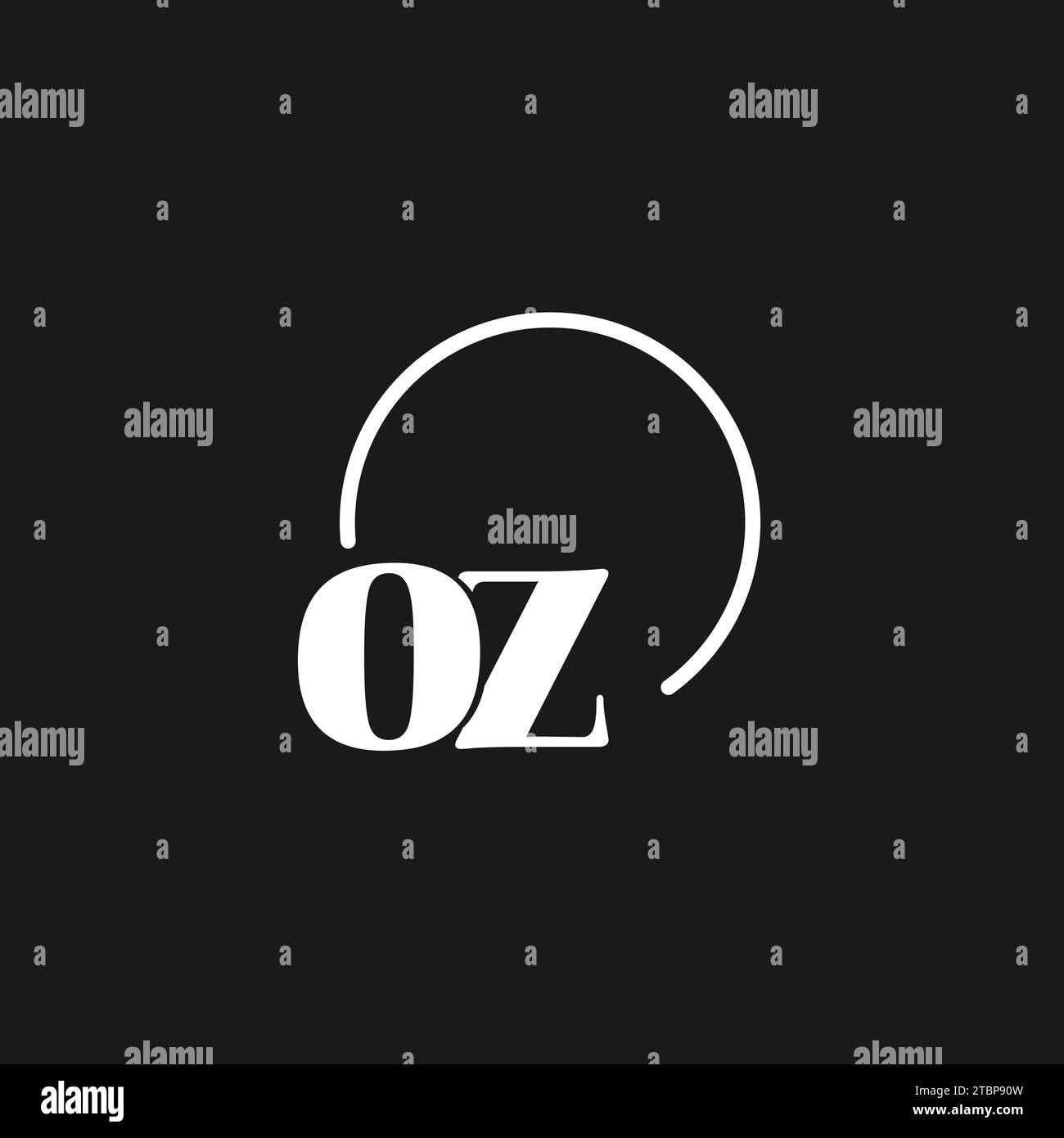 Oz initials logo hi-res stock photography and images - Alamy