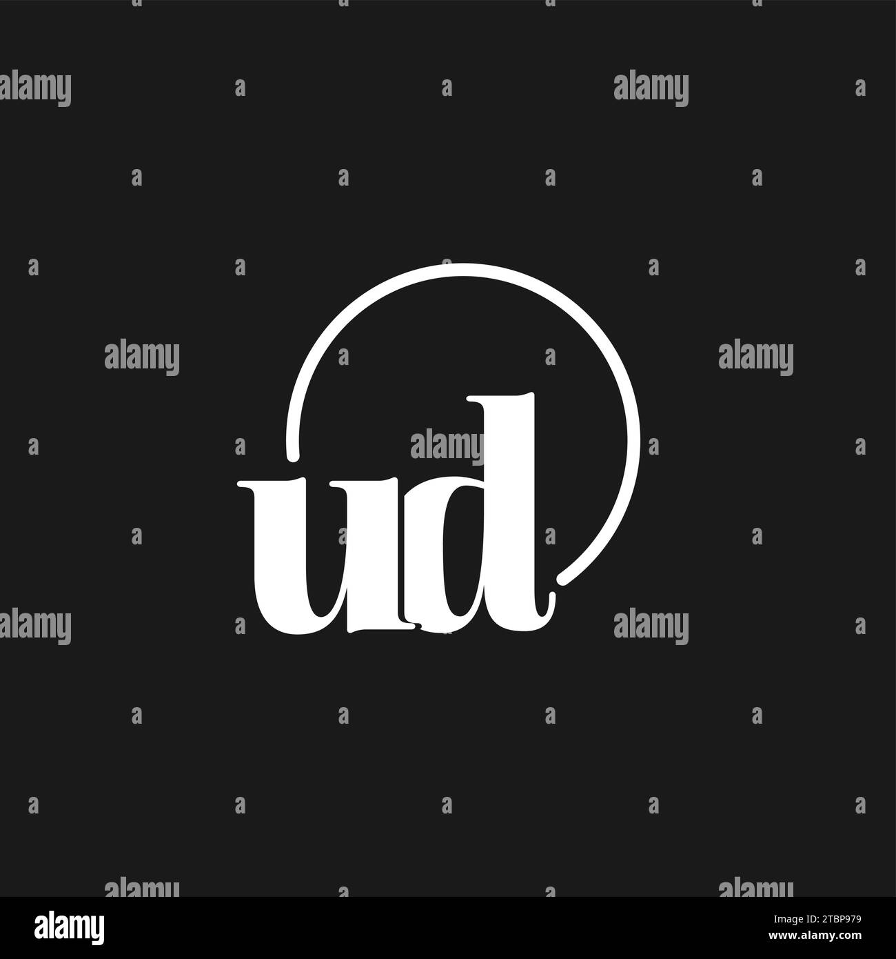 UD logo initials monogram with circular lines, minimalist and clean ...