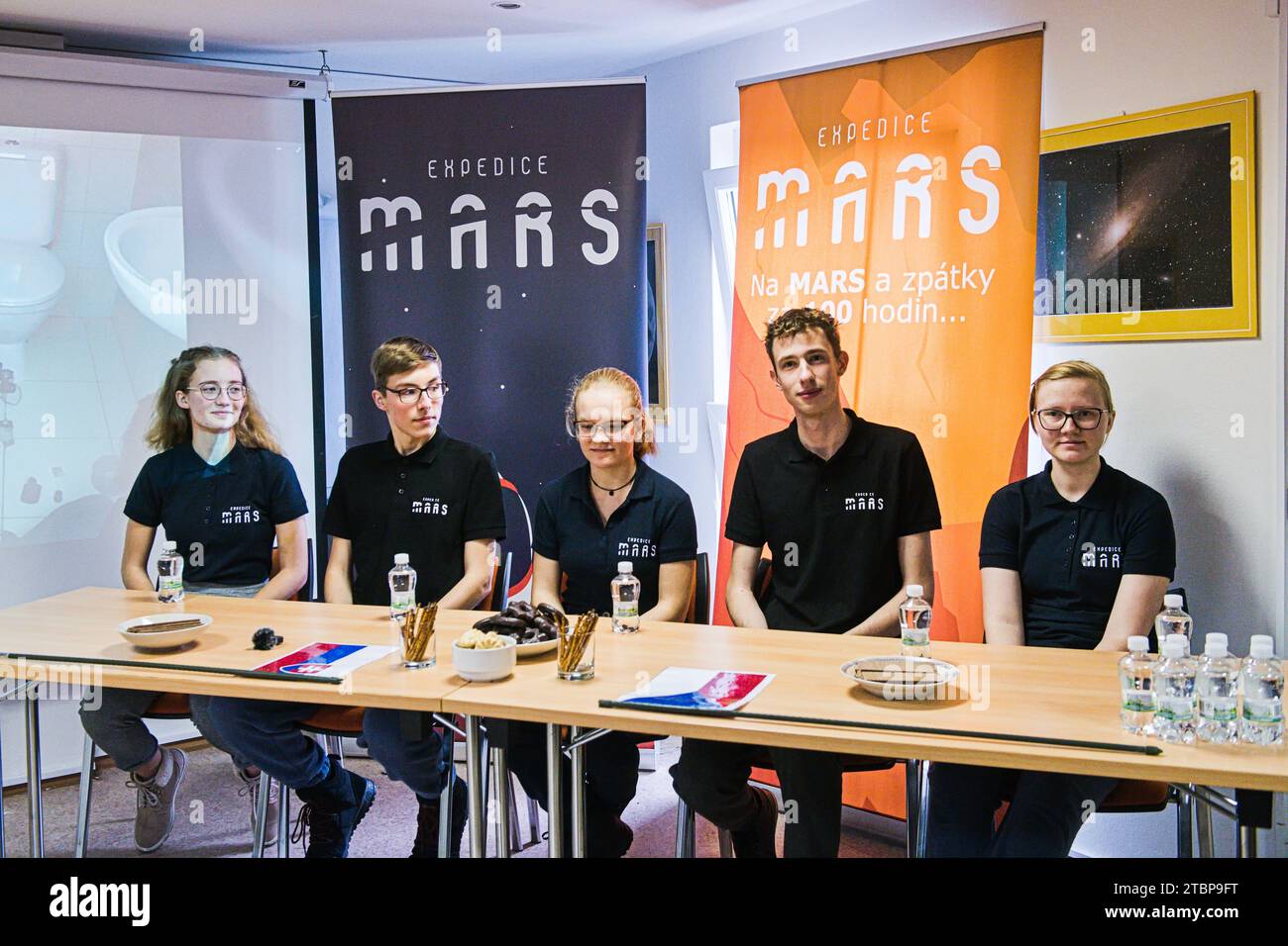 Vyskov, Czech Republic. 08th Dec, 2023. Press conference on simulated ...