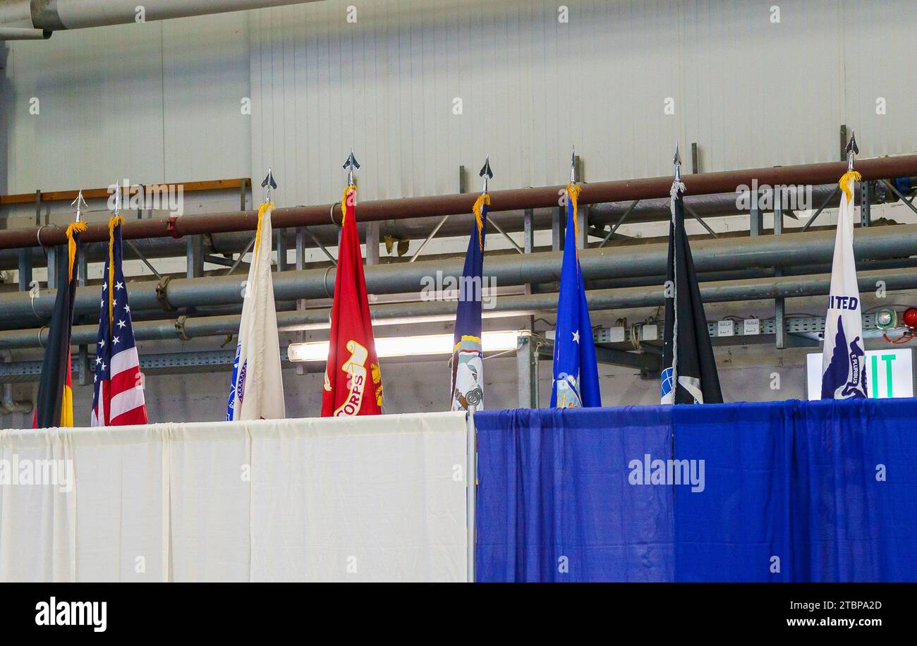 Ramstein Miesenbach, Germany. 08th Dec, 2023. Flags of participating ...