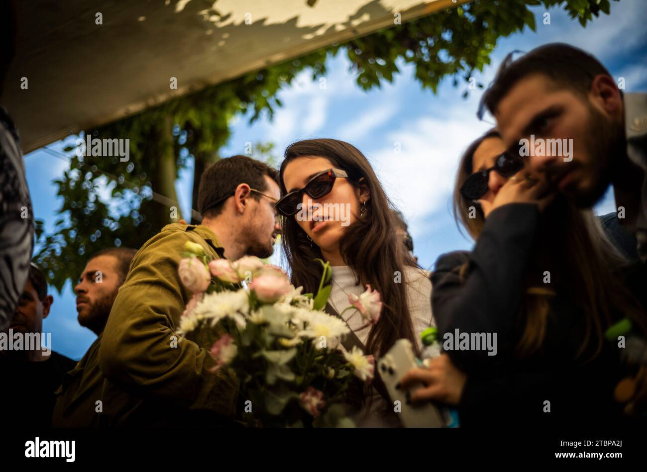Herzliya, Israel. 08th Dec, 2023. People attend the funeral of Israeli ...