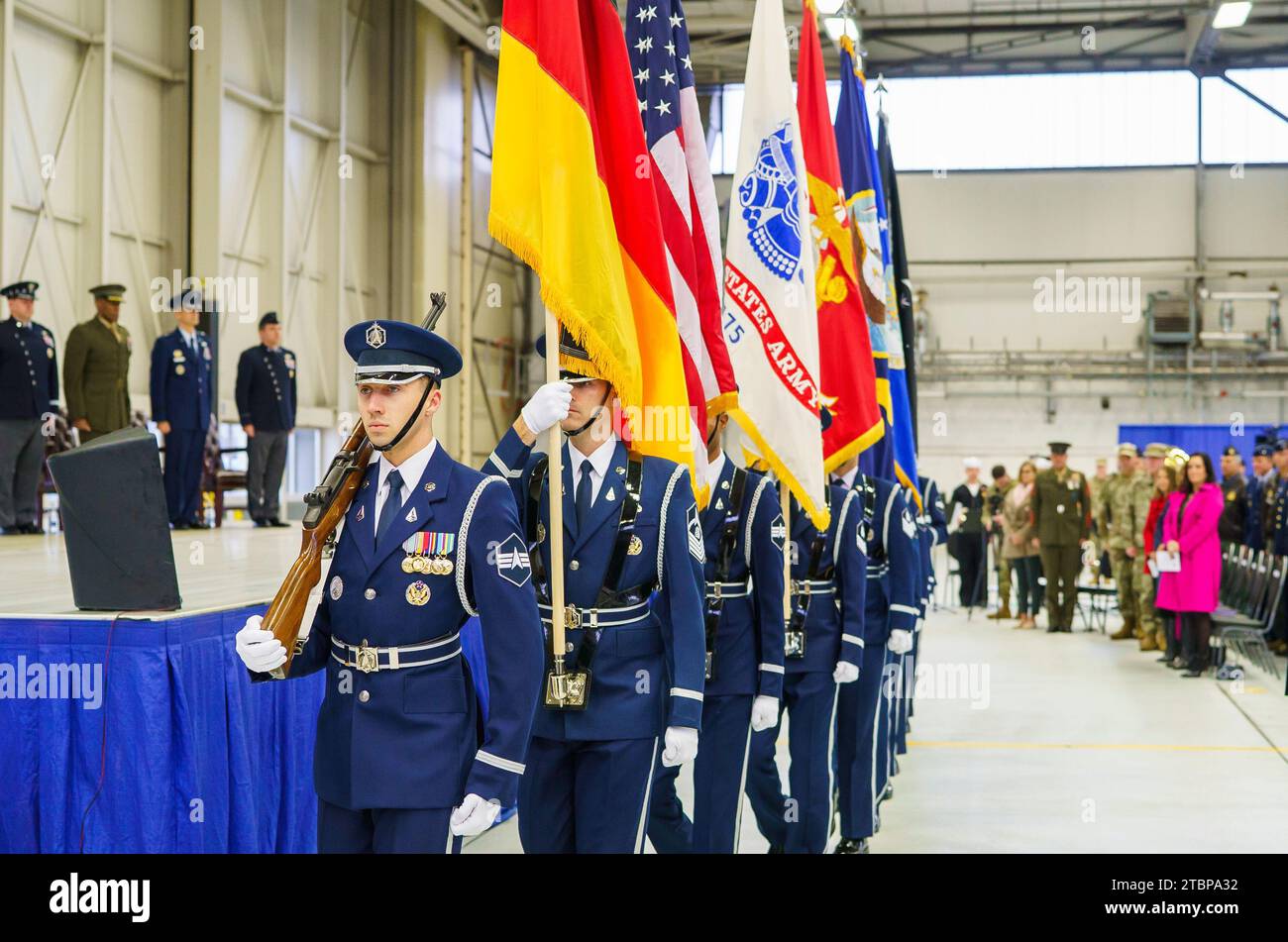 Ramstein Miesenbach, Germany. 08th Dec, 2023. An honor formation ...