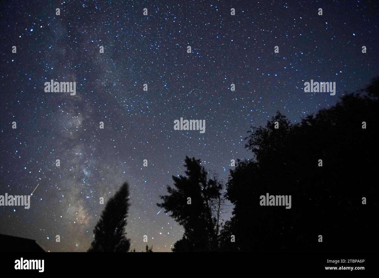 Night Skies Perigord National Forest Dordogne France Night Sky on Lake ...
