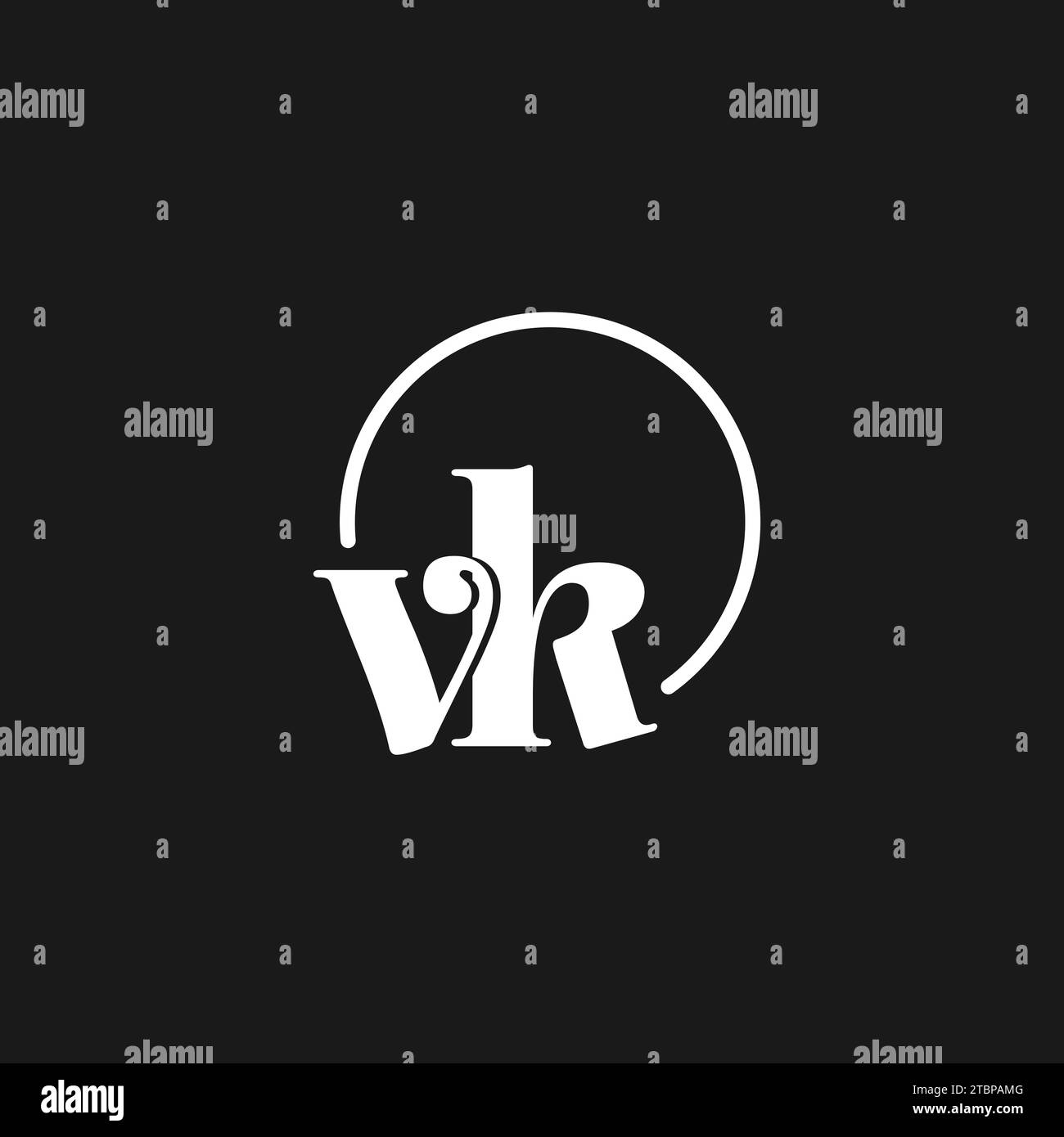 VK logo initials monogram with circular lines, minimalist and clean ...