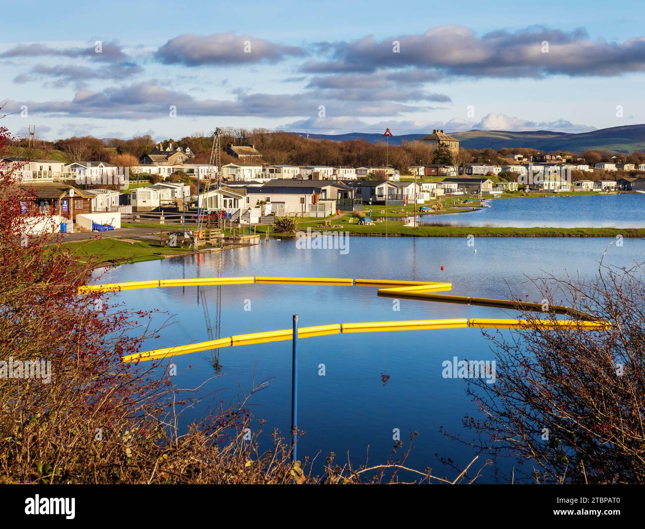 Static caravans at Hodbarrow marina and nature reserve in Millom ...