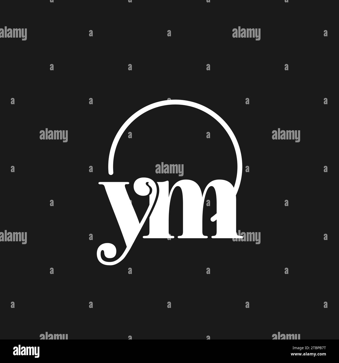 YM logo initials monogram with circular lines, minimalist and clean logo design, simple but ...