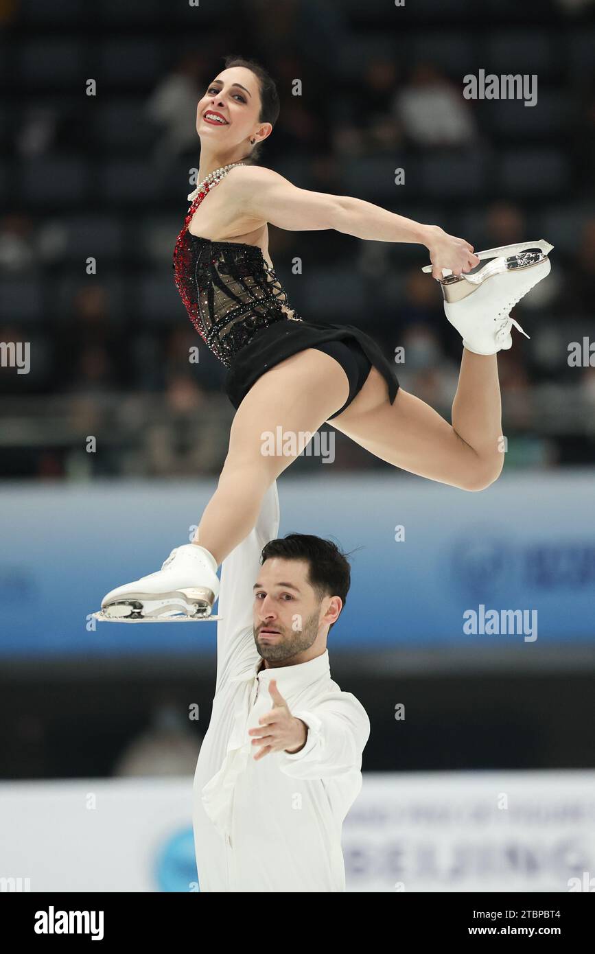 Beijing, China. 8th Dec, 2023. Deanna Stellato-Dudek (top)/Maxime Deschamps of Canada perform ...