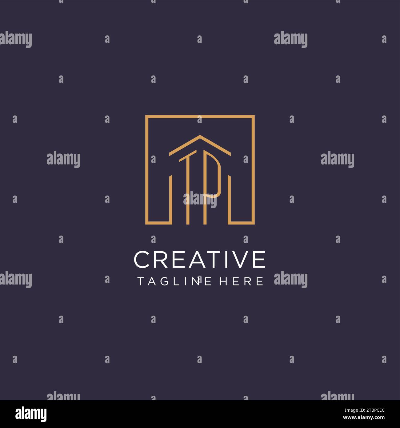 TP initial square logo design, modern and luxury real estate logo style ...