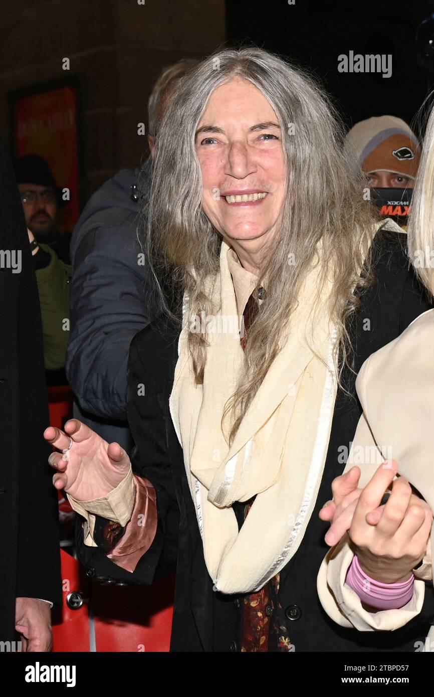 Milan, Italy. 07th Dec, 2023. Patti Smith at the opening of the opera ...