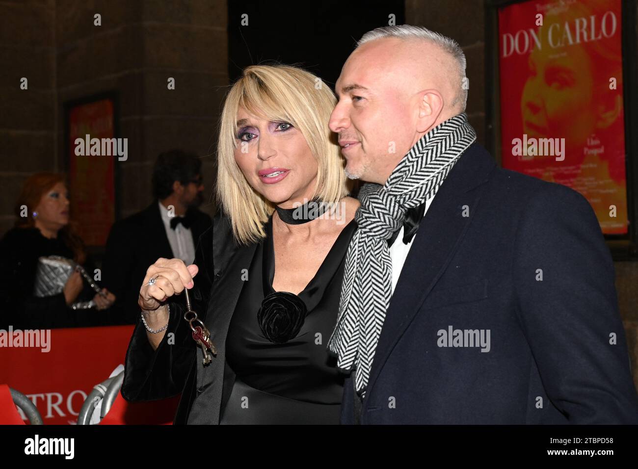Milan, Italy. 07th Dec, 2023. Sabina Negri at the opening of the opera ...