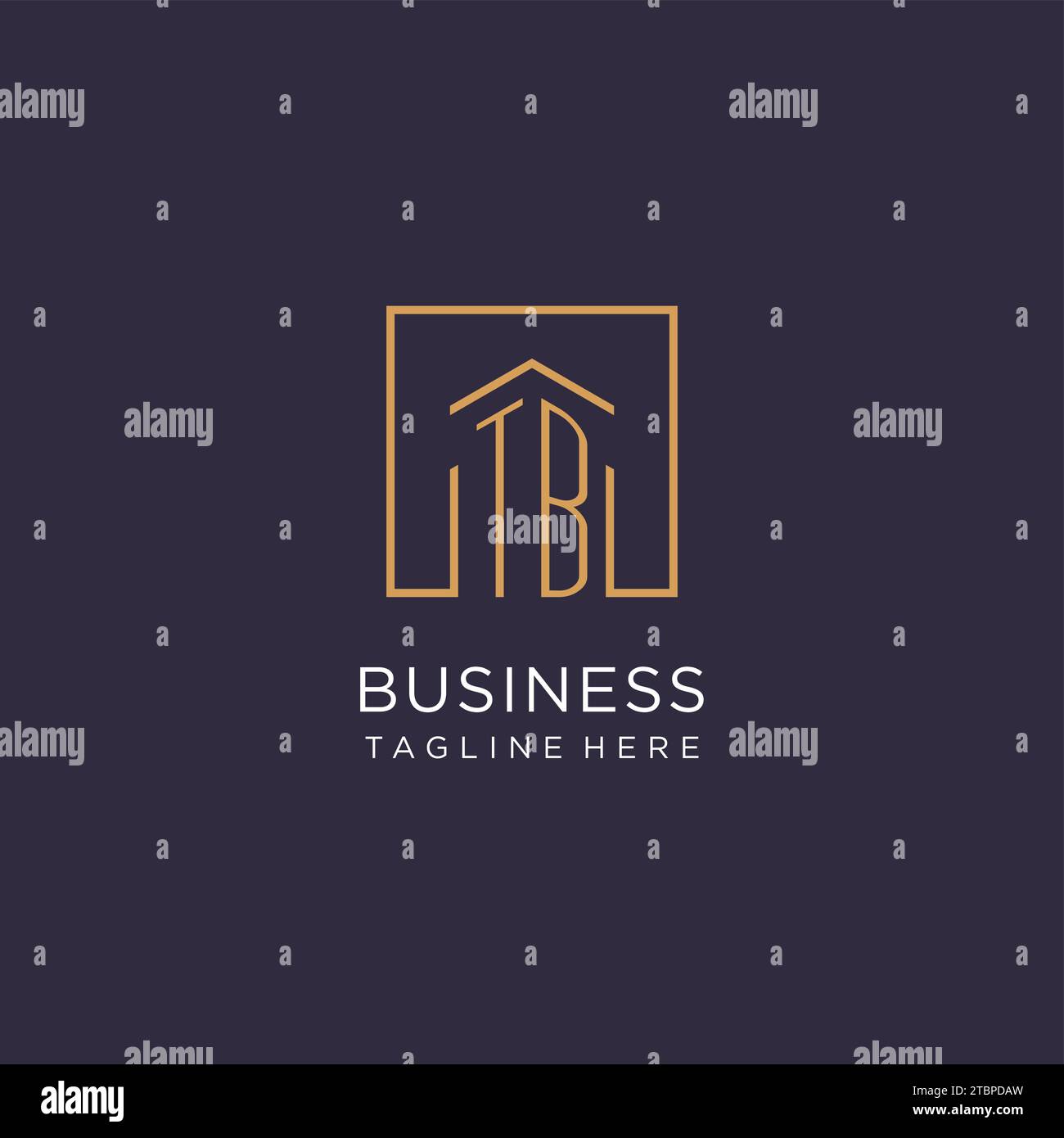 TB initial square logo design, modern and luxury real estate logo style ...