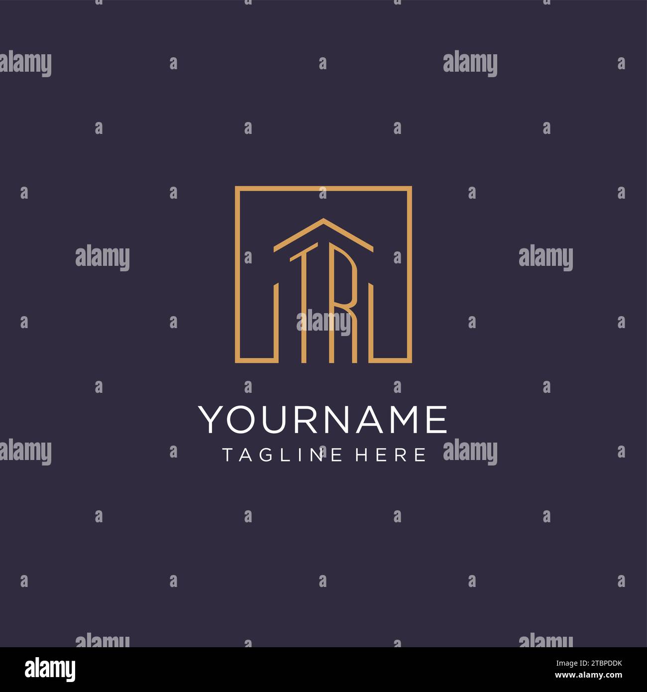 TR initial square logo design, modern and luxury real estate logo style ...