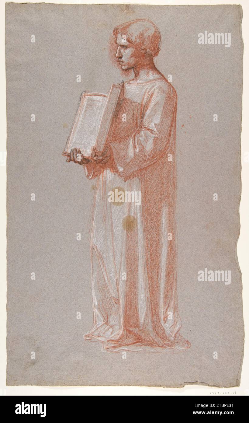 Acolyte with Open Book (middle register; study for wall paintings in ...
