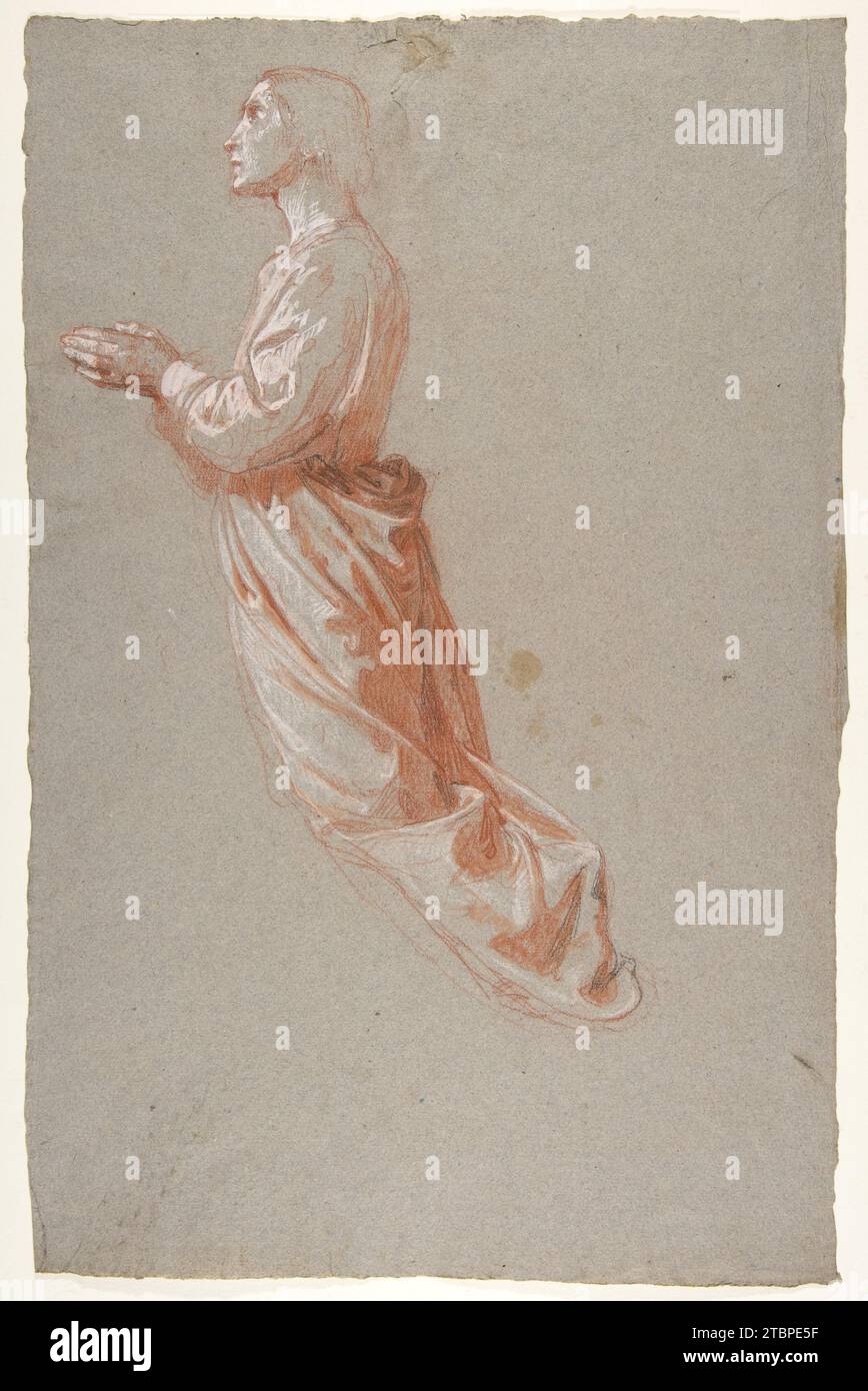 Angel (upper register; study for wall paintings in the Chapel of Saint ...