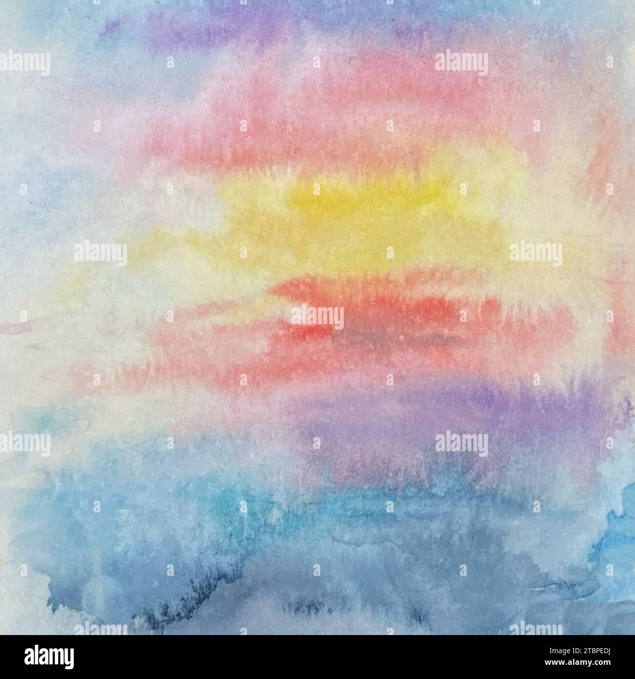 Watercolor colorful splash sunset abstract background illustration ...