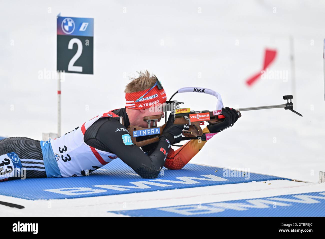 Roman Rees of Germany # 33 competes during men?s 10 km sprint Biathlons ...