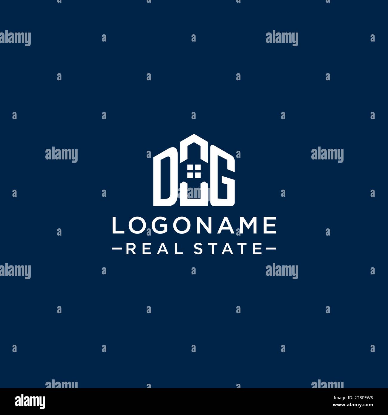 Initial letter DG monogram logo with abstract house shape, simple and ... Initial letter DG monogram logo with abstract house shape, simple and ...