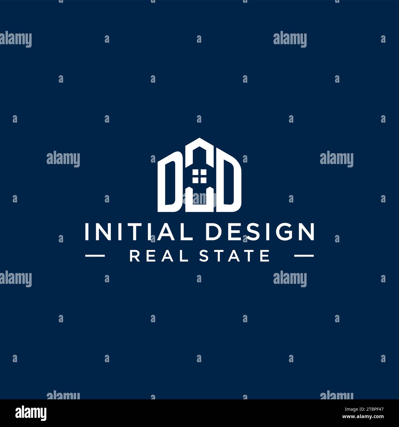 Initial letter DD monogram logo with abstract house shape, simple and ...