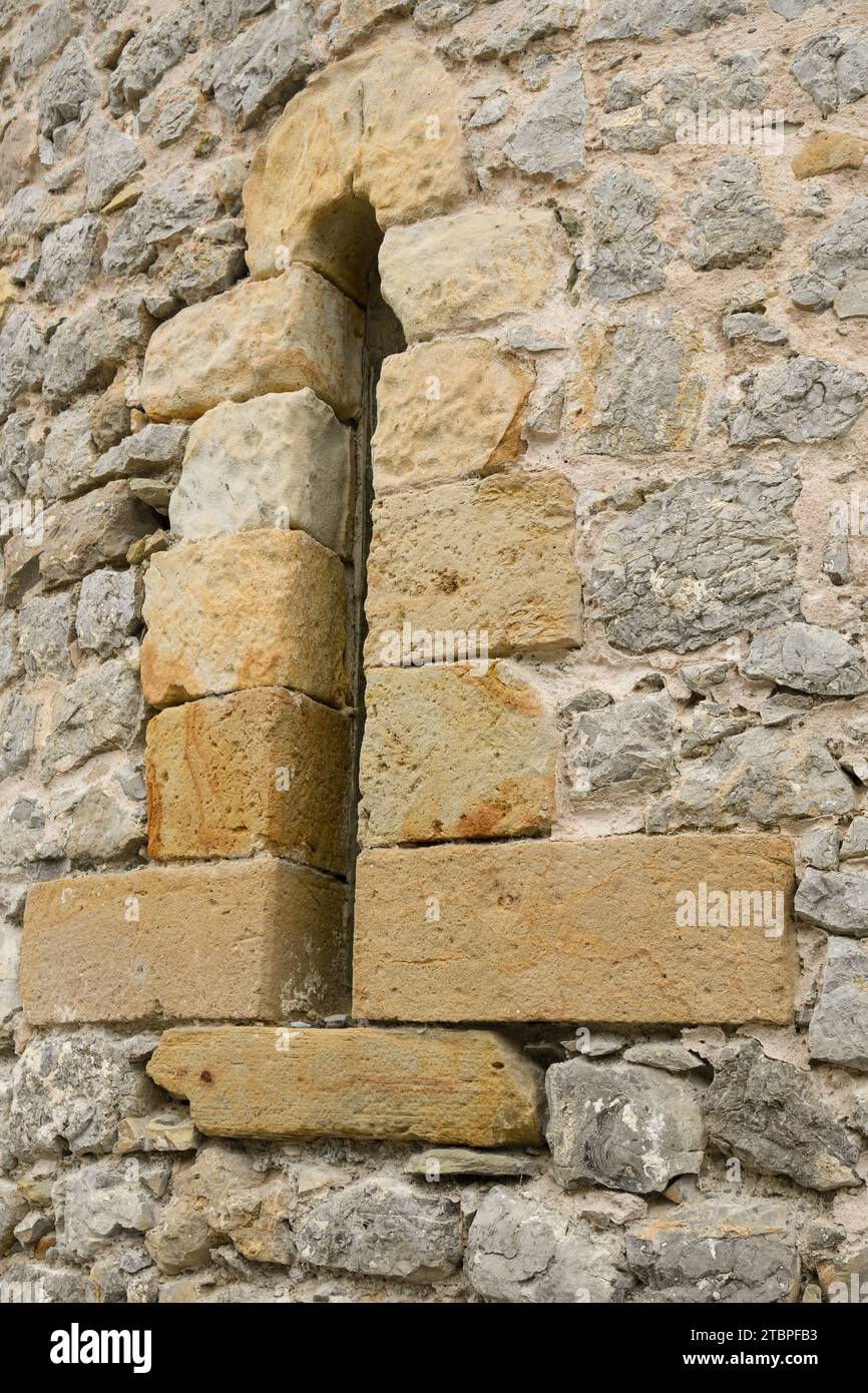 Detail of an old corner shield in Laredo Stock Photo - Alamy