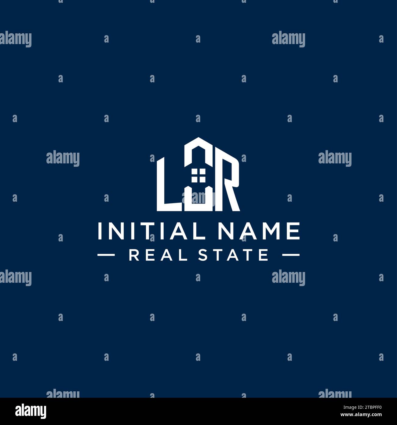 Initial letter LR monogram logo with abstract house shape, simple and ... Initial letter LR monogram logo with abstract house shape, simple and ...
