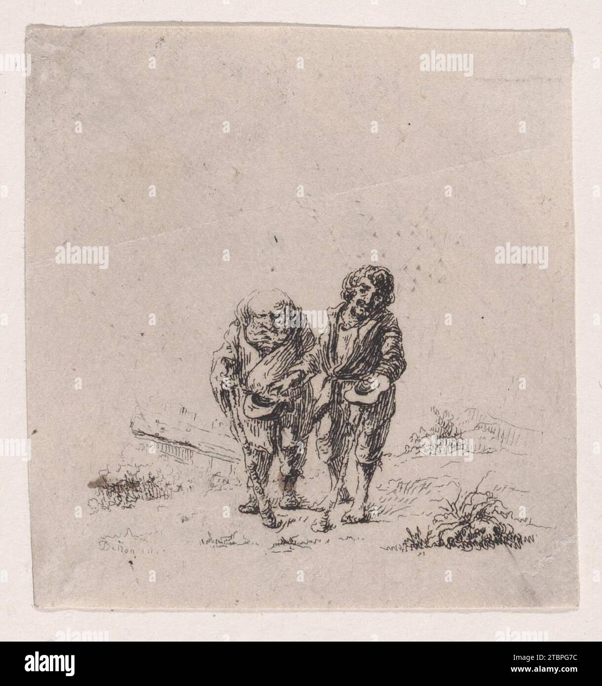 Two Beggars 1957 by baron Dominique Vivant Denon Stock Photo - Alamy