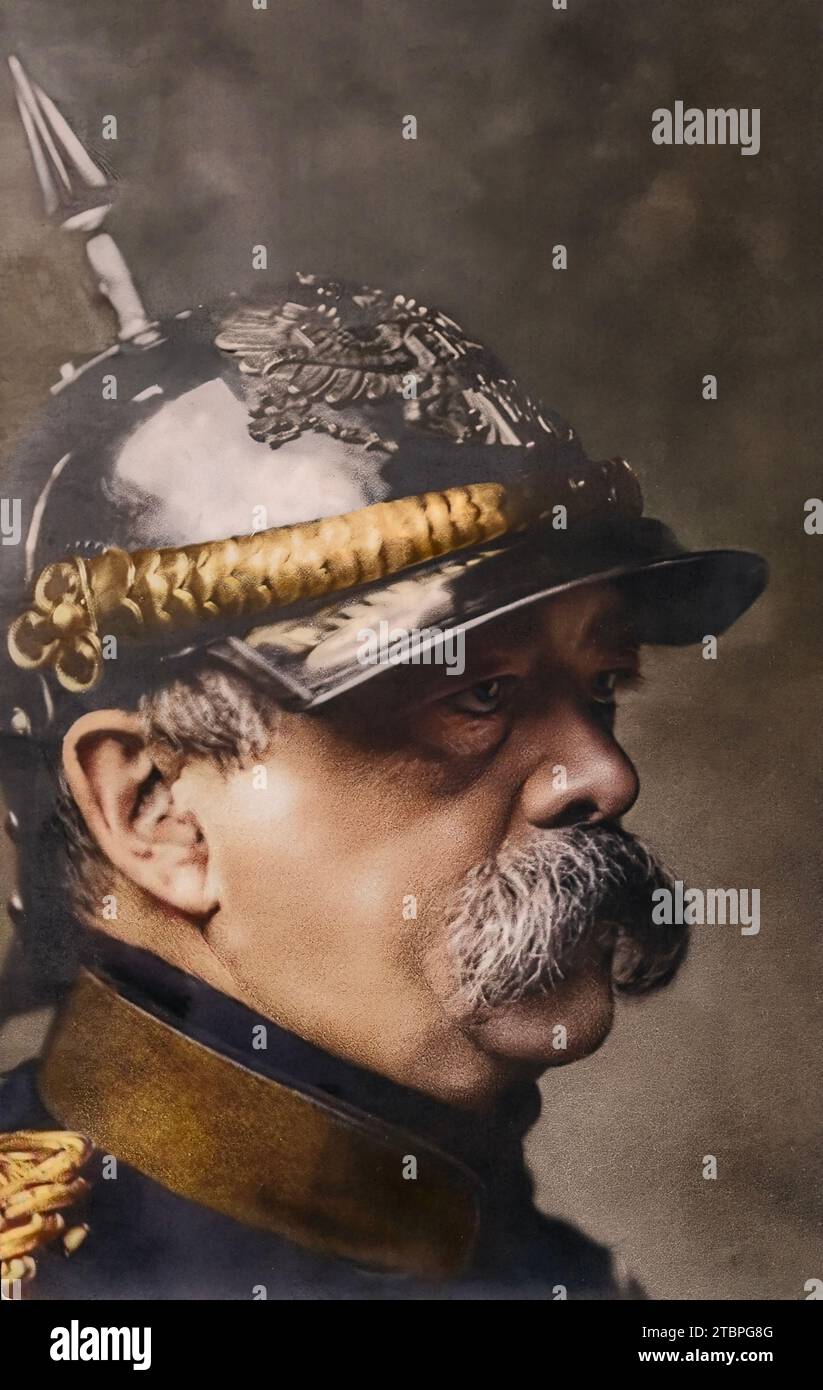 Portrait of Otto von Bismarck with a spiked helmet. 3 July 1871. By P ...