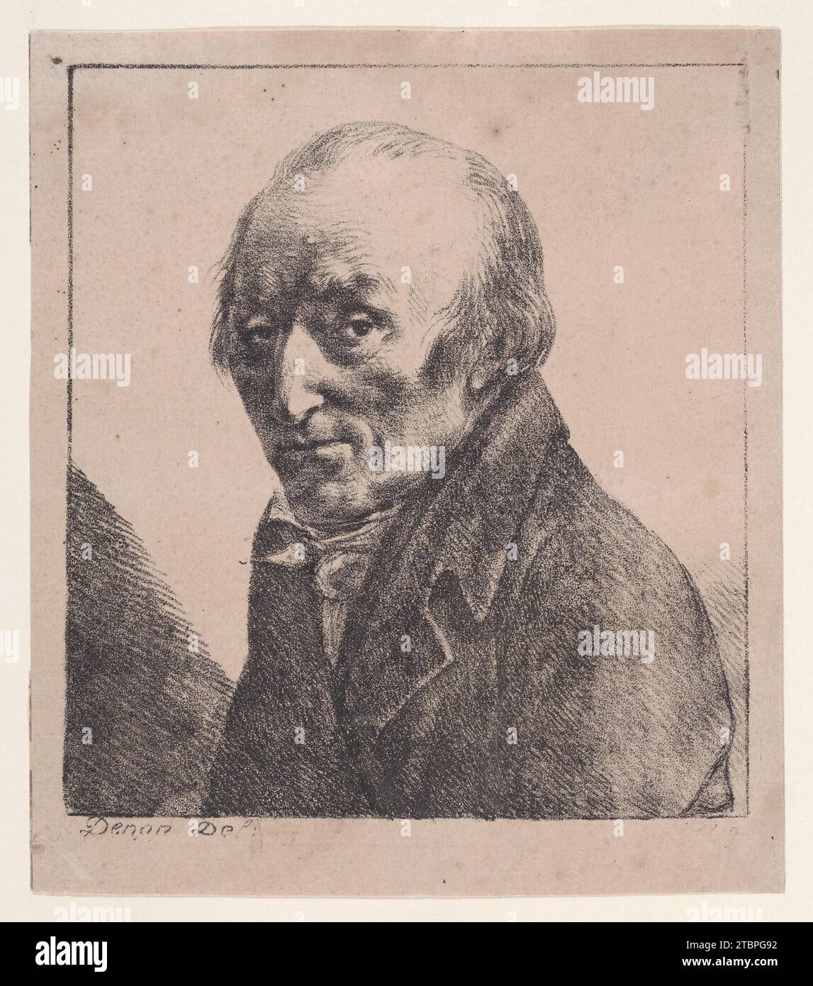 Portrait, bust of an old man 1922 by baron Dominique Vivant Denon Stock ...
