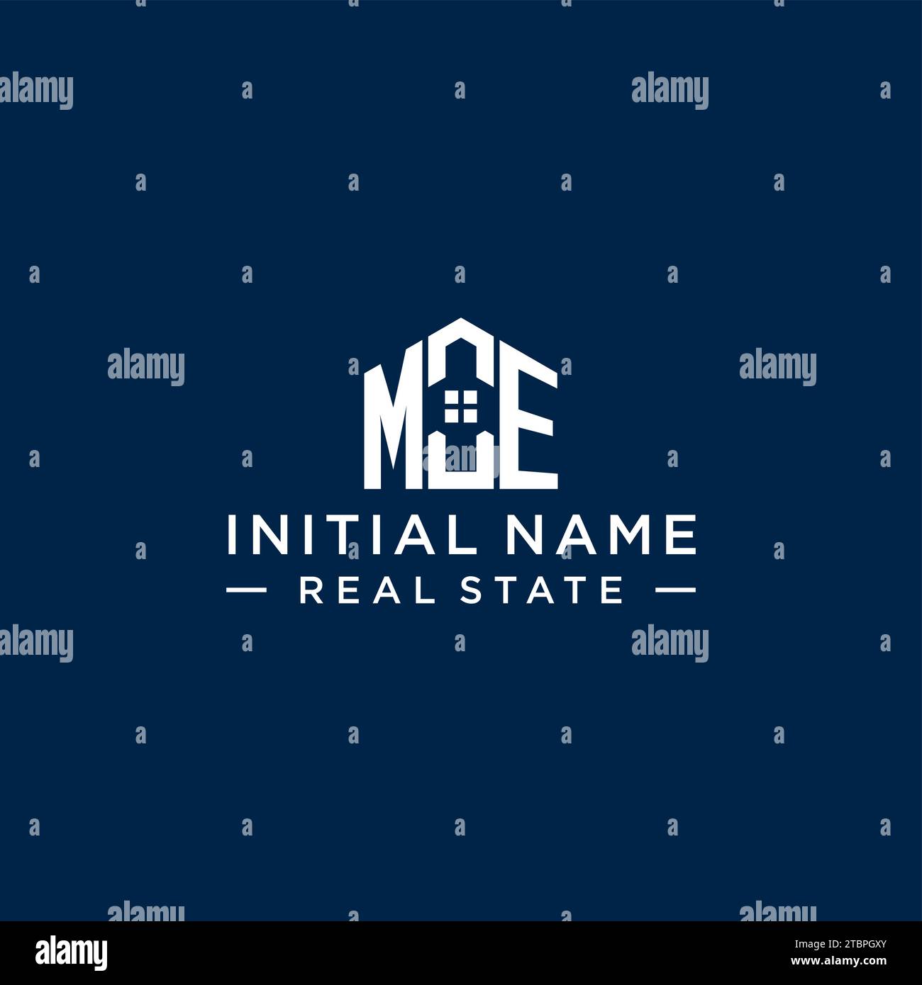 Real estate house monogram logo hi-res stock photography and images - Alamy
