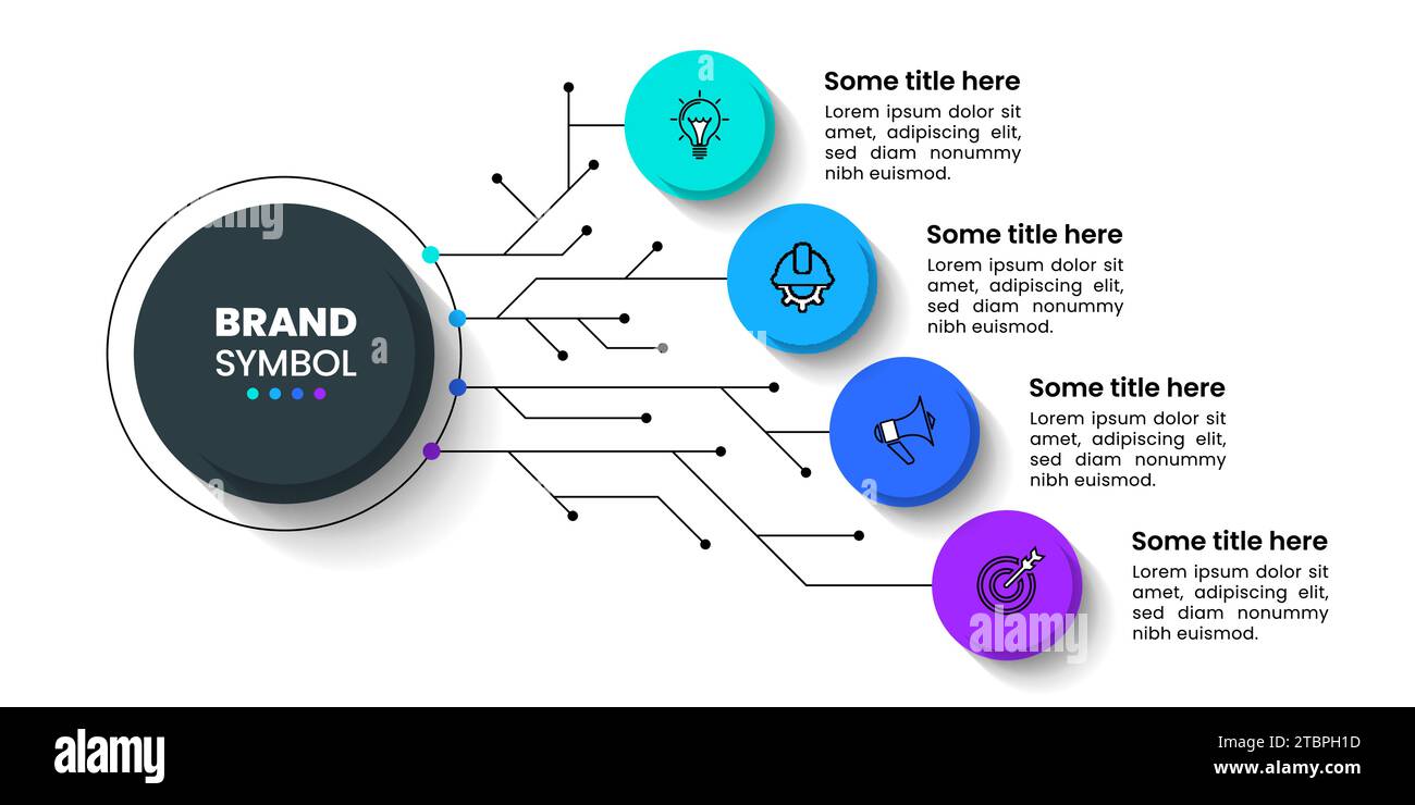 Infographic template with icons and 4 options or steps. Technology ...