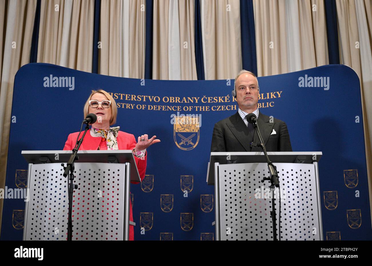 Prague, Czech Republic. 08th Dec, 2023. Press conference of Czech ...