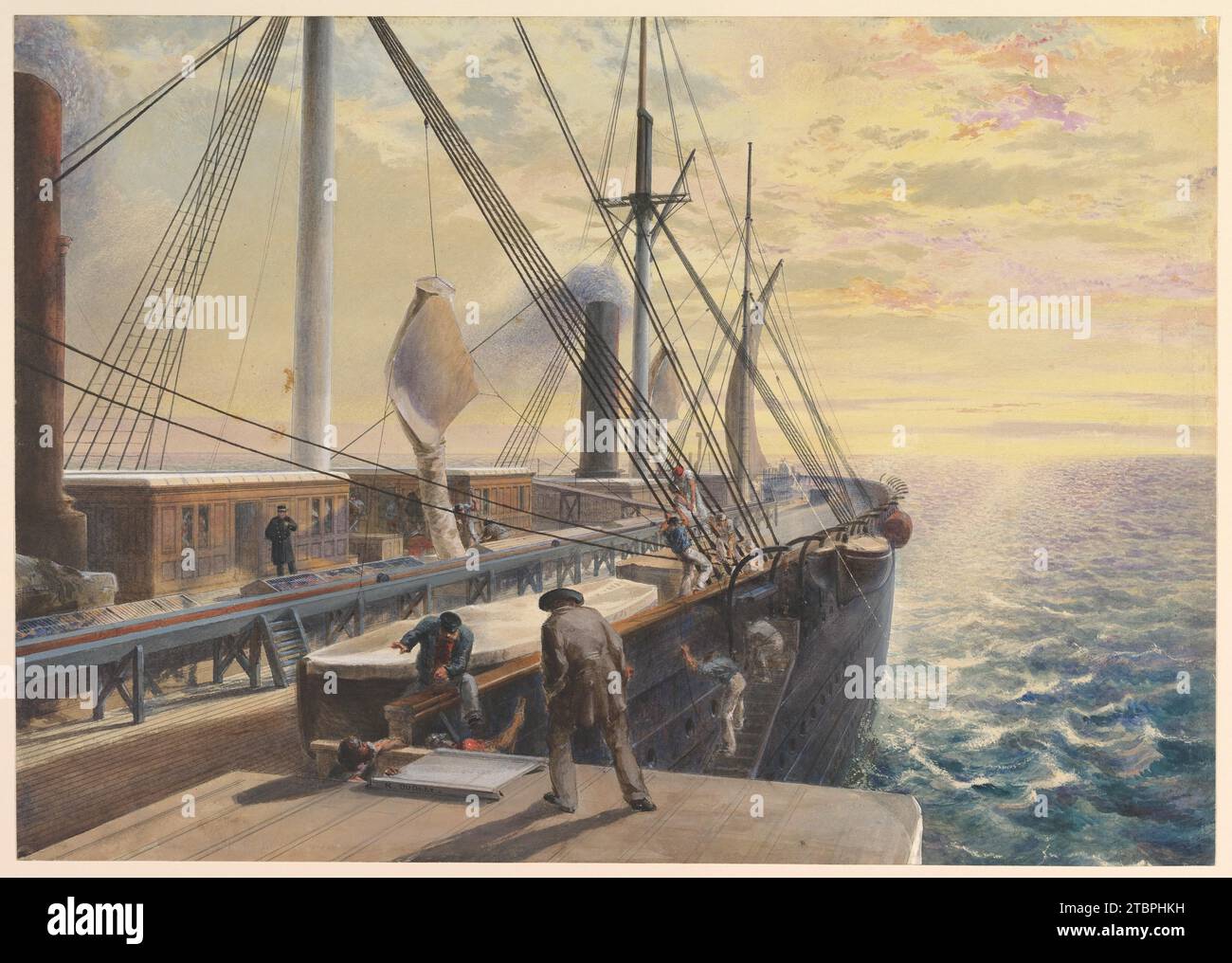 View, Looking Aft, from the Port Paddle Box of the Great Eastern ...