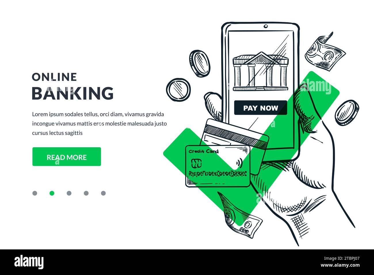 Online banking money transfer and payment. Mobile technology for ...