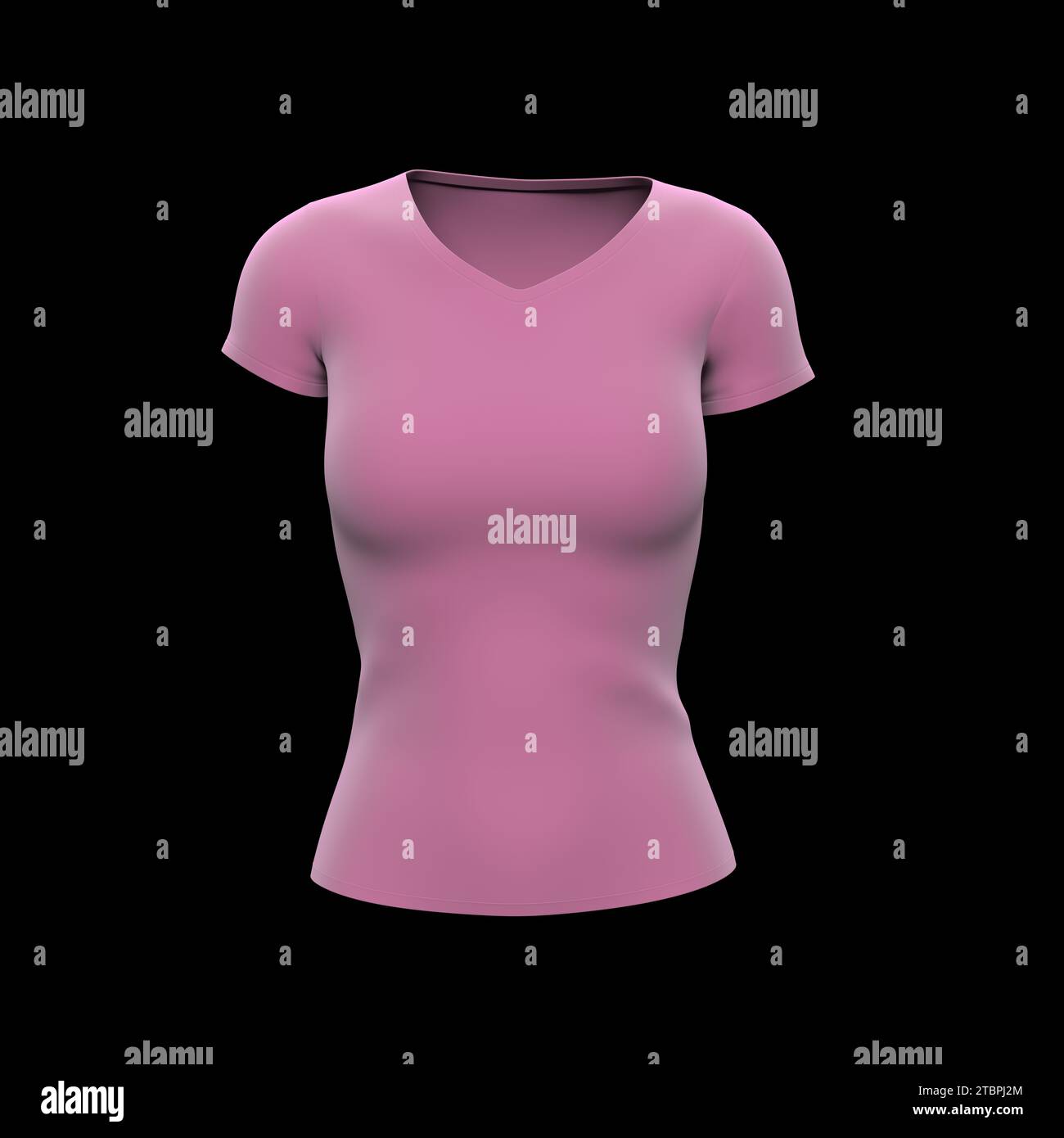 Pink Women's T-Shirt Isolated Over Black Background. Creative Layout ...