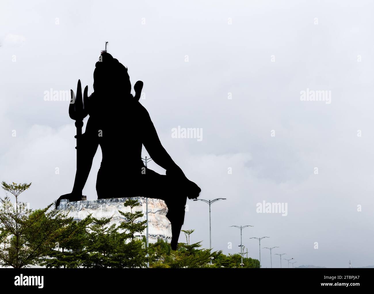 backlit isolated shot of hindu god shiva with white background Stock ...