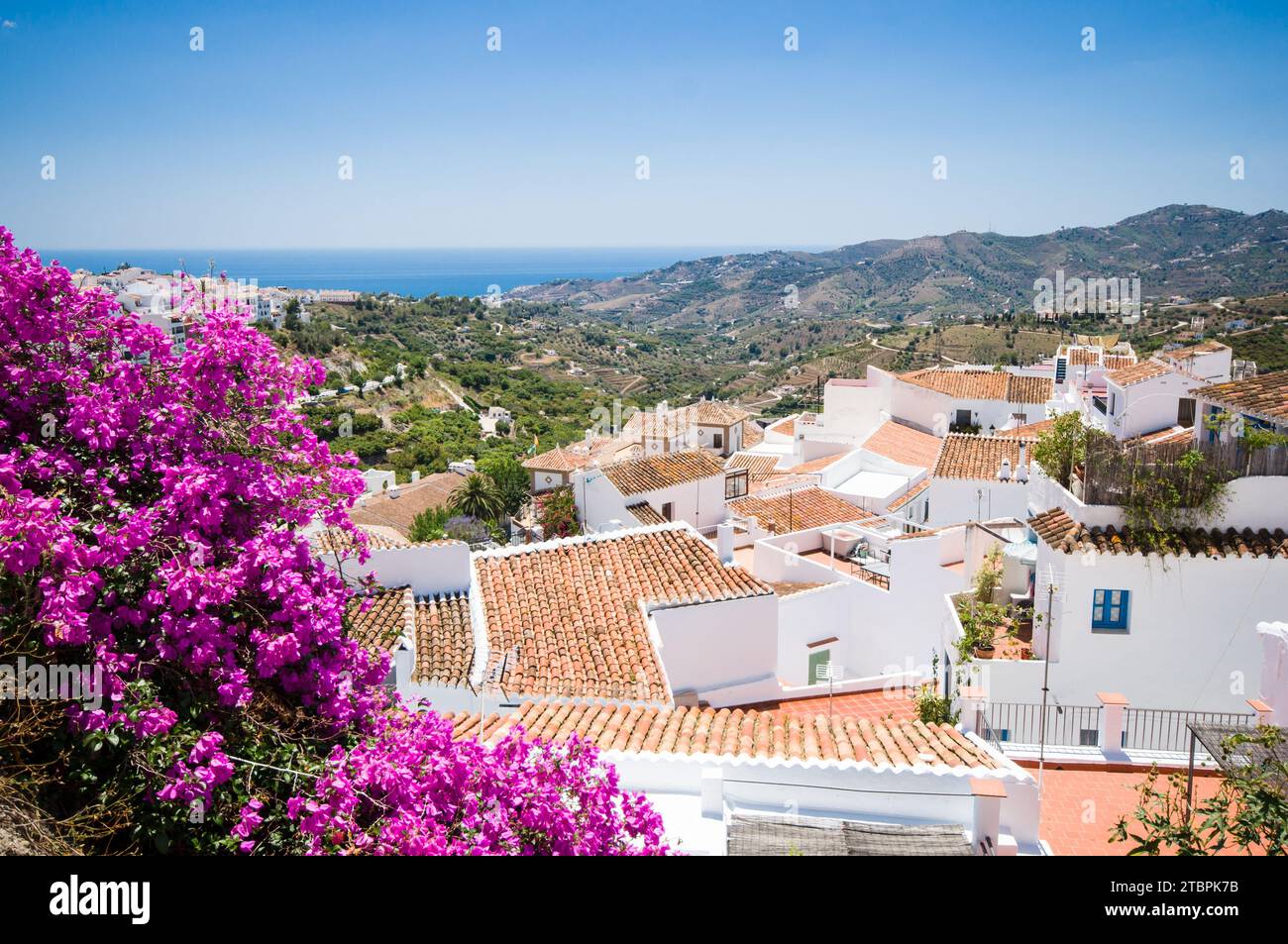Aerial view of the picturesque coastal town featuring quaint homes ...