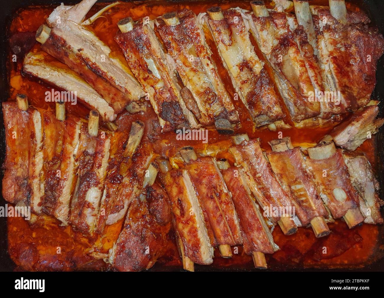 Close up delicious crunchy ribs hi-res stock photography and images - Alamy
