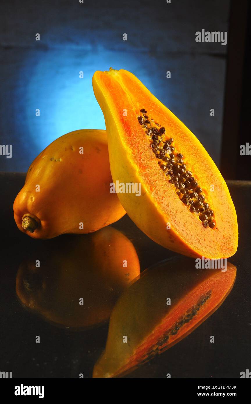 Papaya fruit, studio shot Stock Photo - Alamy