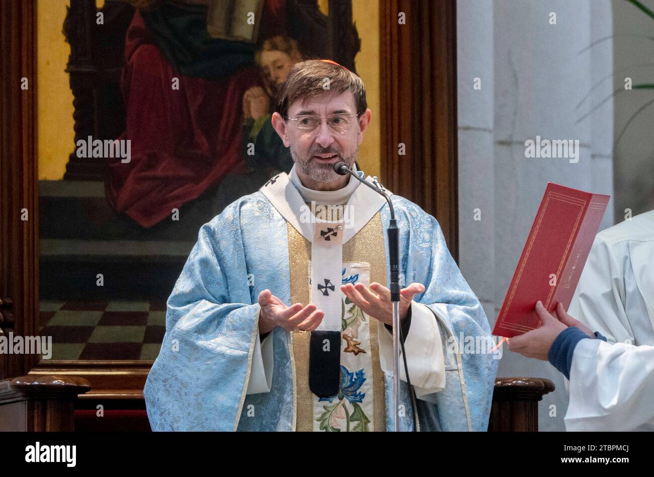 The Cardinal Archbishop of Madrid, José Cobo Cano, officiates the ...