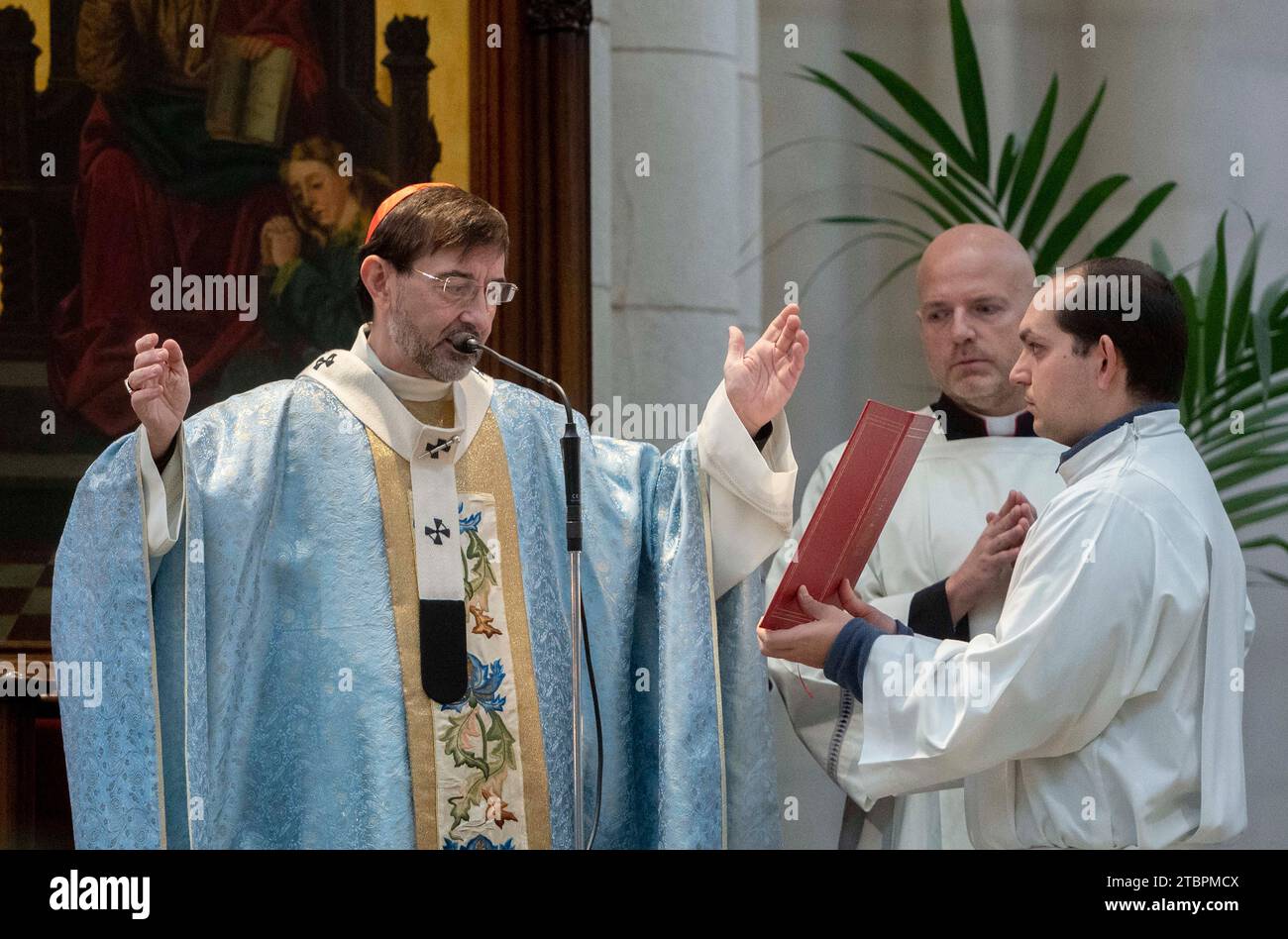 The Cardinal Archbishop of Madrid, José Cobo Cano, officiates the ...
