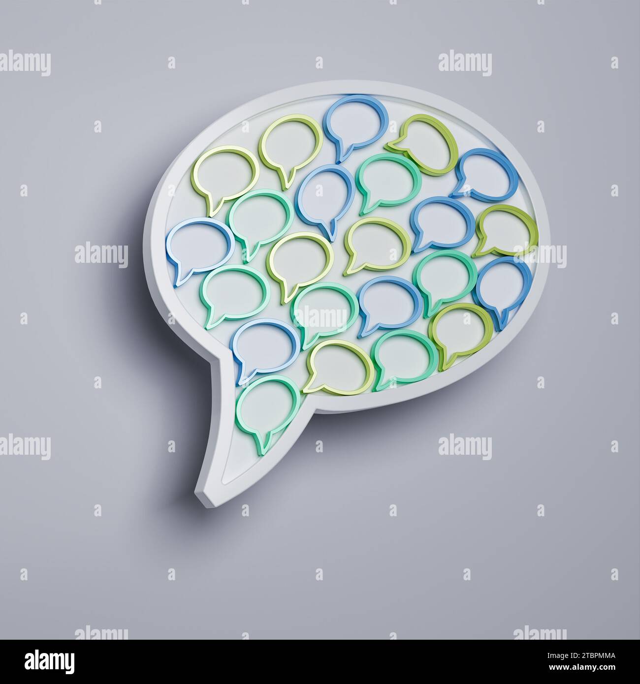 Chat concept - speech bubbles within speech bubbles Stock Photo - Alamy