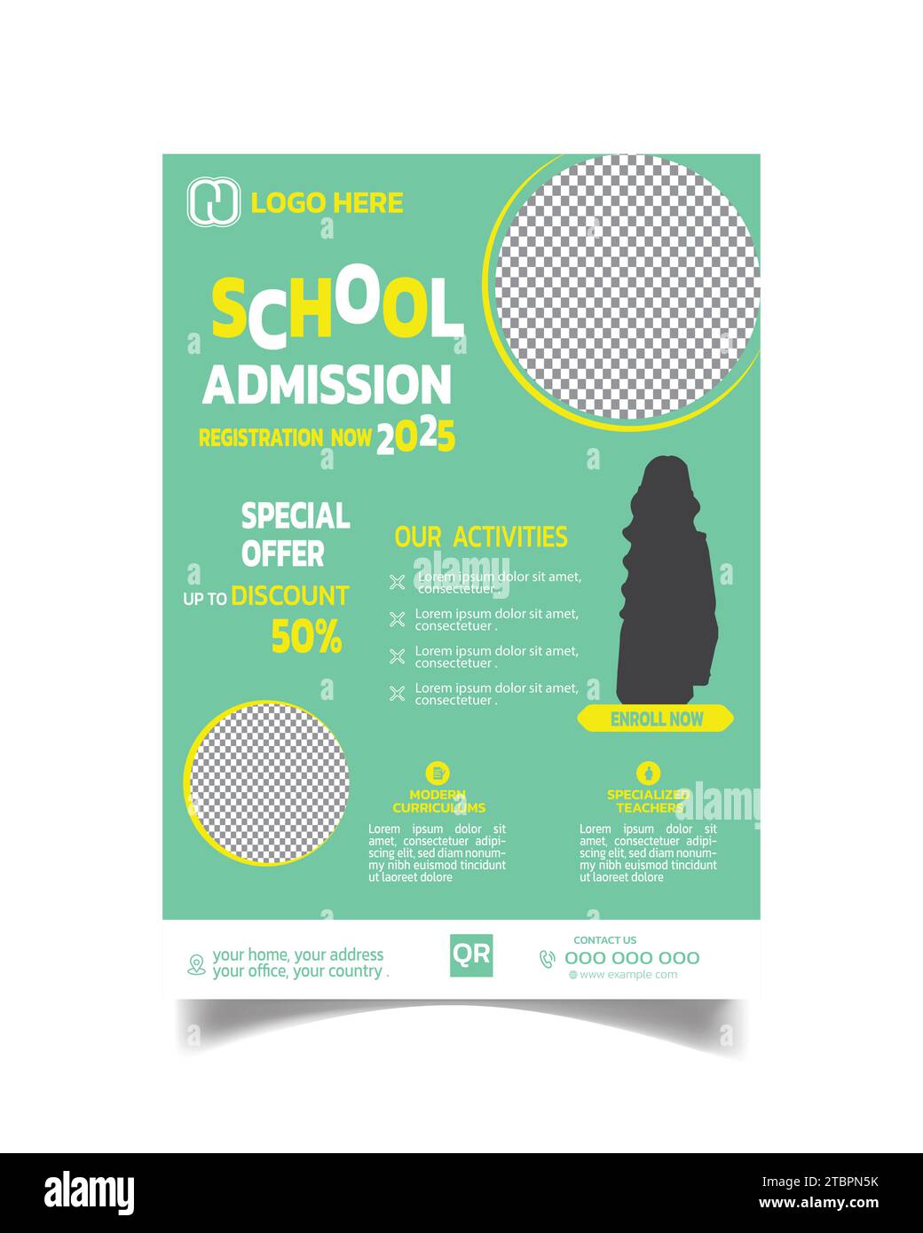 Pre-School Admission Flyer or Kids School A4 poster Template Design ...