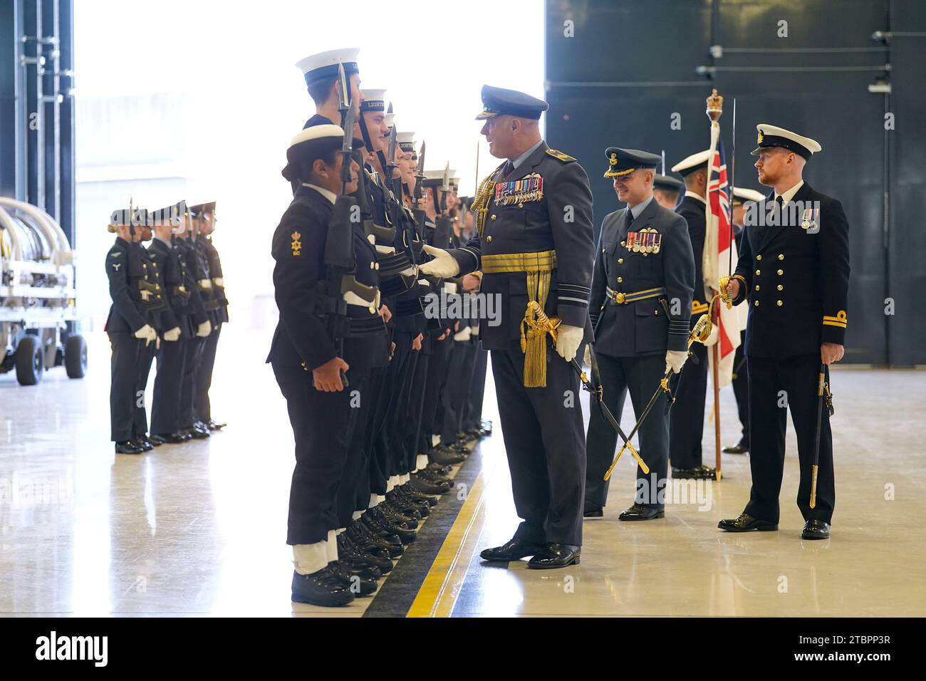 Air Marshall Harvey Smyth inspects personnel from 809 Naval Air ...