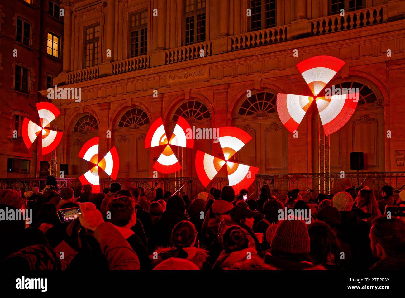 LYON, FRANCE, December 7, 2023 : Temple du Change during Festival of ...