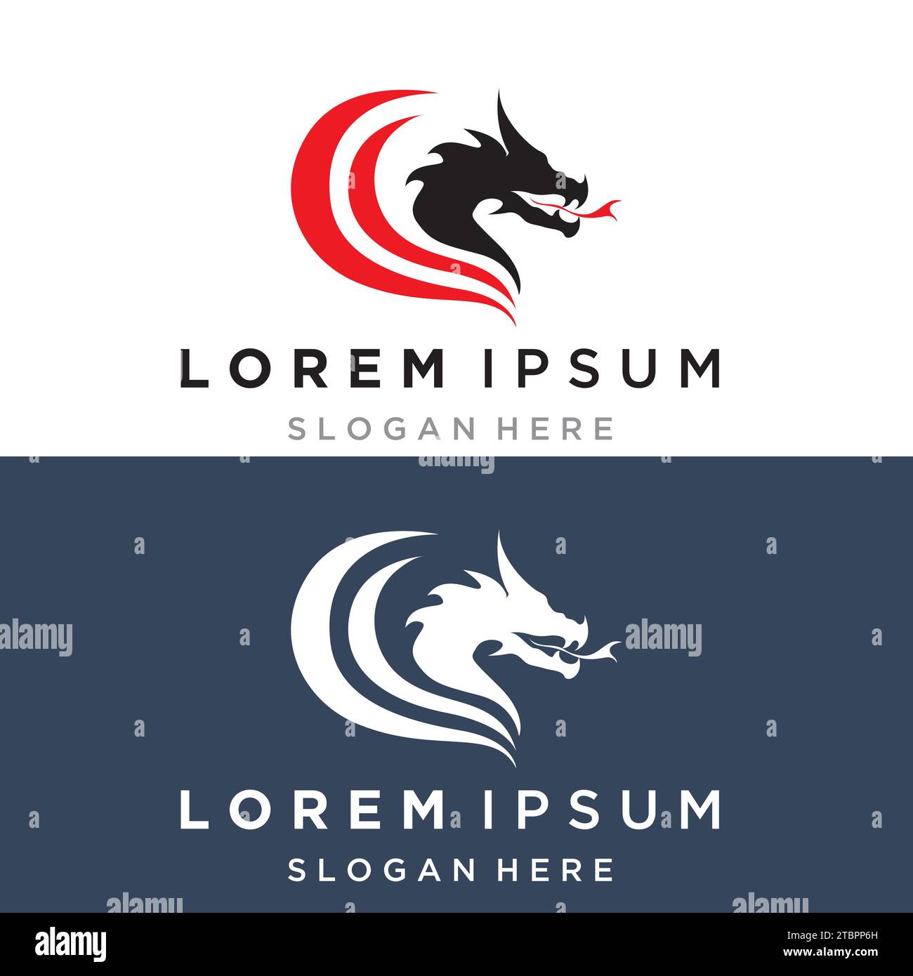 Dragon logo icons. Ancient mythical serpent symbol. Mythological beast ...